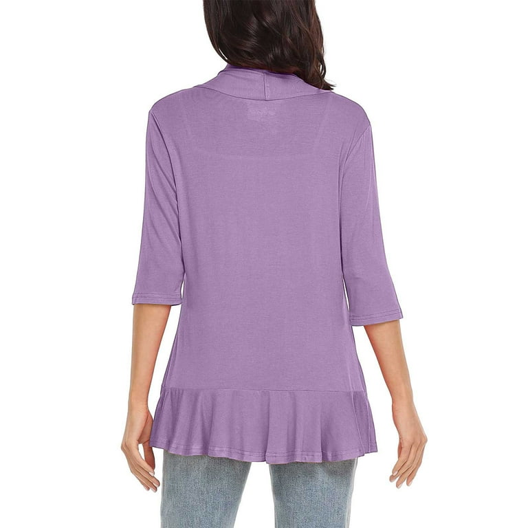 shopping cheapest Jaskar black cardigan w/ ruffles 5850 LARGE