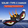 HBYJLZYG Wireless Solar Car Accent Light, Animated Demon Eye Graphics ...