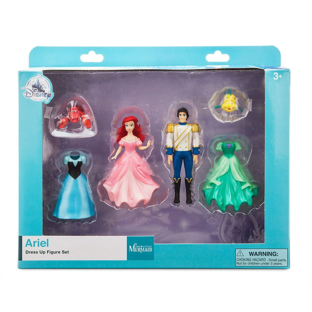 Disney Parks Ariel Dress Up Figure Set New with Box - Walmart.com ...