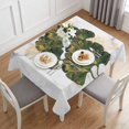 Abstraction Almond Leaves Table Cloth 52x70in, Waterproof Rectangle ...