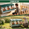3 Compartment Chicken Nesting Box - Heavy Duty Metal Coop with Roll ...