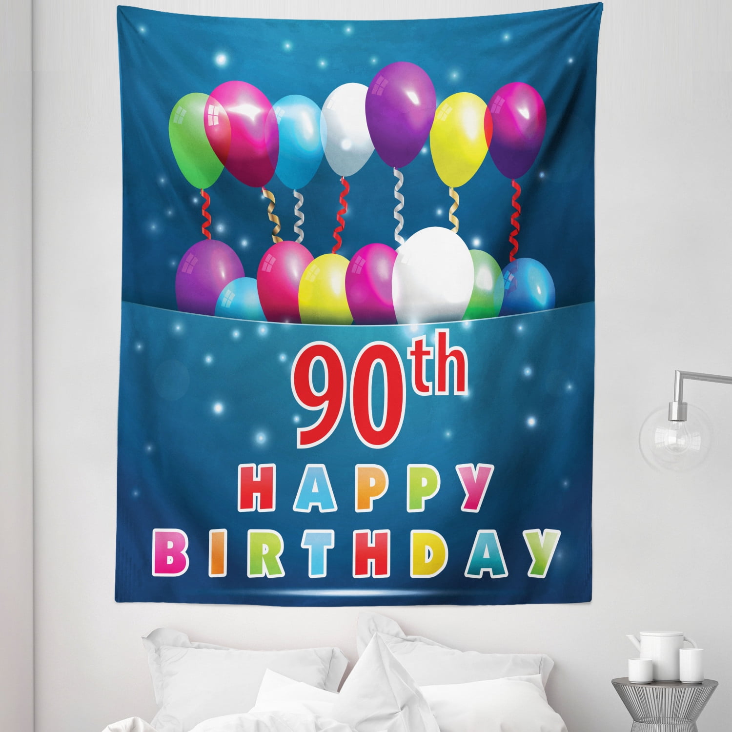 Fun Tapestry, Joyful Surprise Party Mood with Best Wishes Balloons and ...