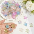 1 Set 180Pcs 6 Colors Transparent Acrylic Bead Caps with Golden Edge ...