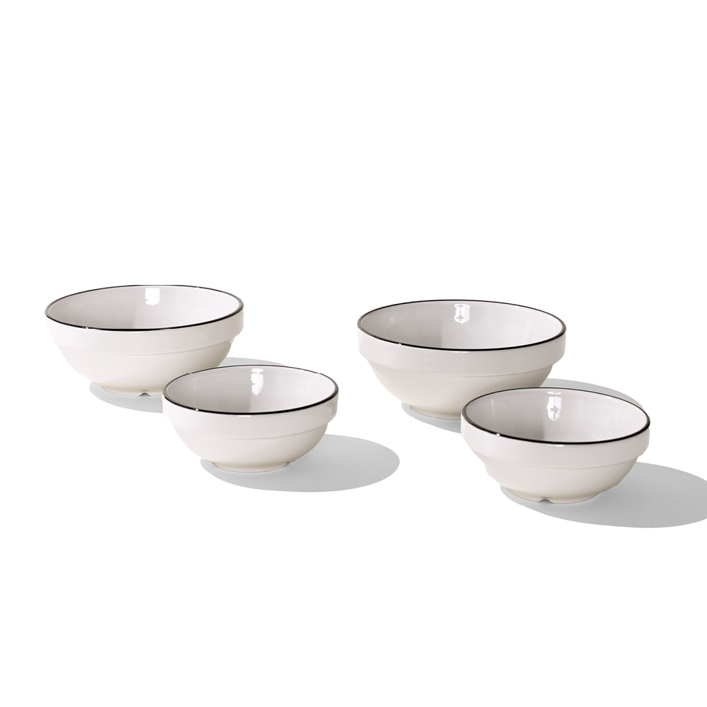 Made In Cookware - Mise en Place Bowls - 2 Sizes - Set of 4 (White w ...