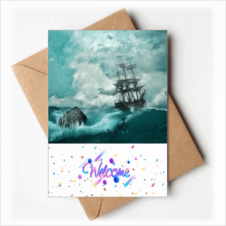 Ocean Water Wave Science Nature Picture Welcome Back Greeting Cards ...