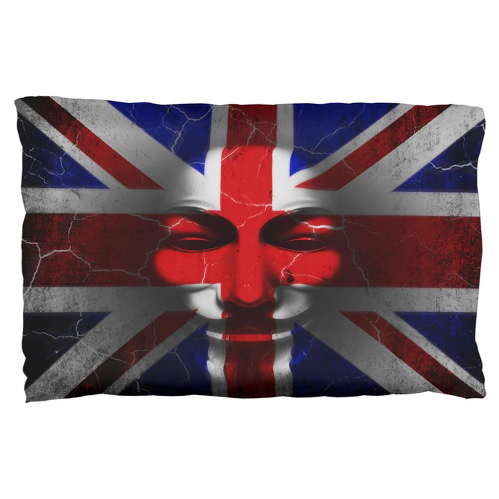Guy Fawkes Day Union Jack Distressed British Flag Mask Pillow Case ...