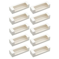 PKGSMART Pink Macaron Packaging Boxes for 6 with Clear Window, 7.2×1.9× ...