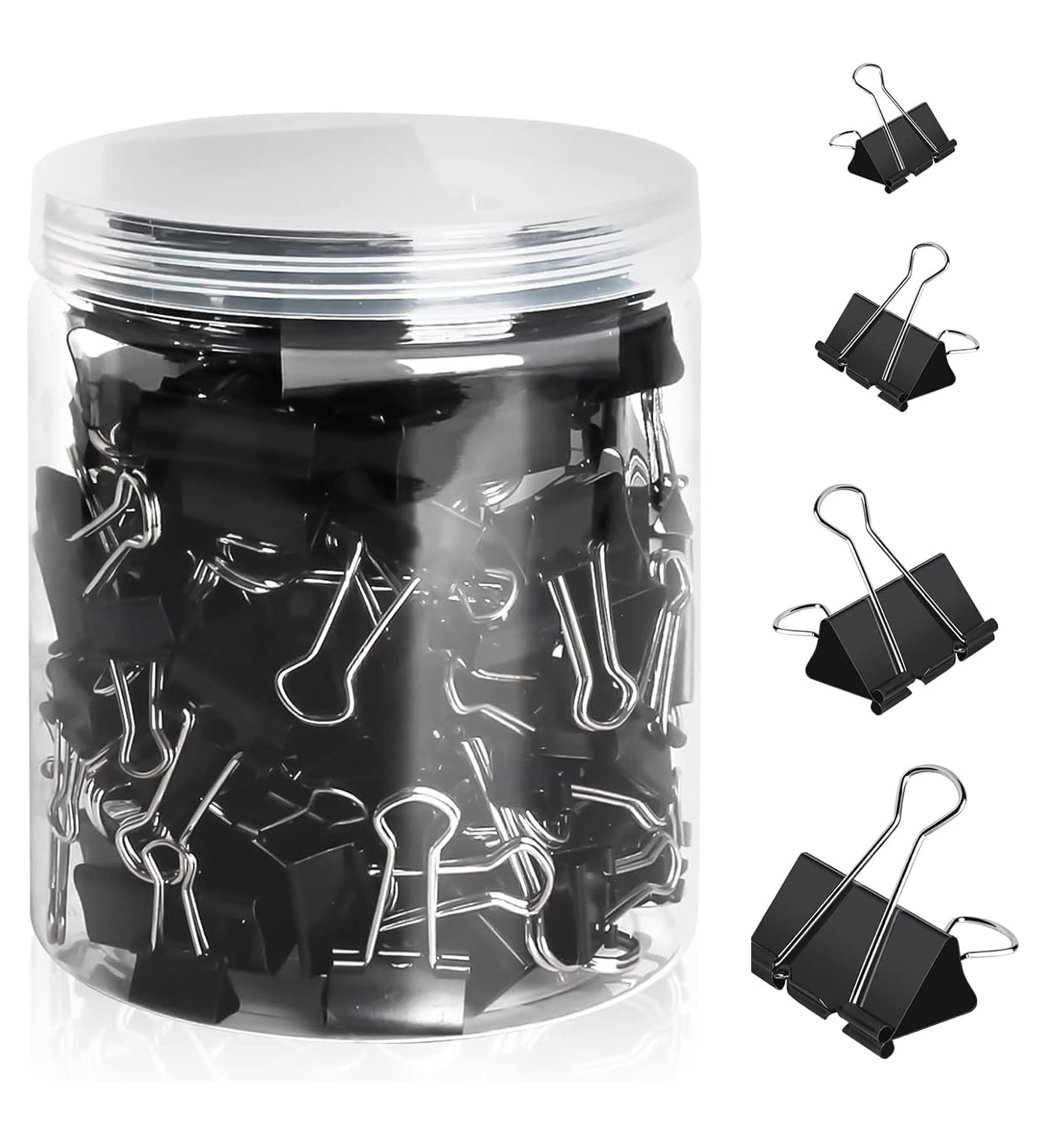 200pcs Binder Clips Assorted Sizes, 4 Sizes Large, Medium, Small, Mini ...