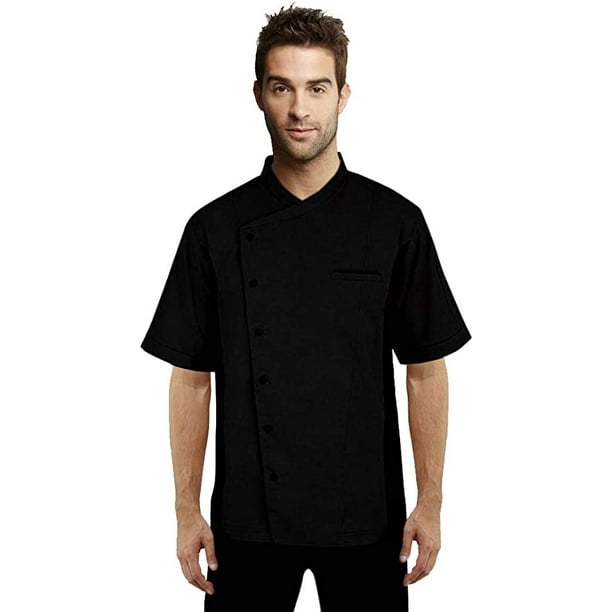 Short Sleeves side Mesh Vented Chef Coat Jacket Uniform Unisex for Food ...