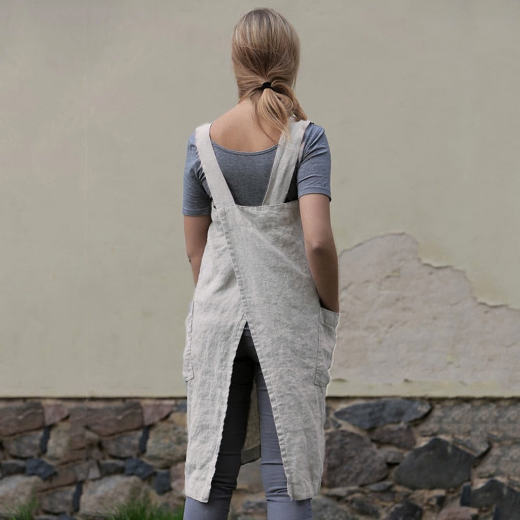 Click here for Unbranded Pinafore Dress For Women Cotton Linen Pi... prices