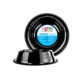 Platinum Pets Stainless Steel Non-Tip Bowl, Medium, Midnight Black ...