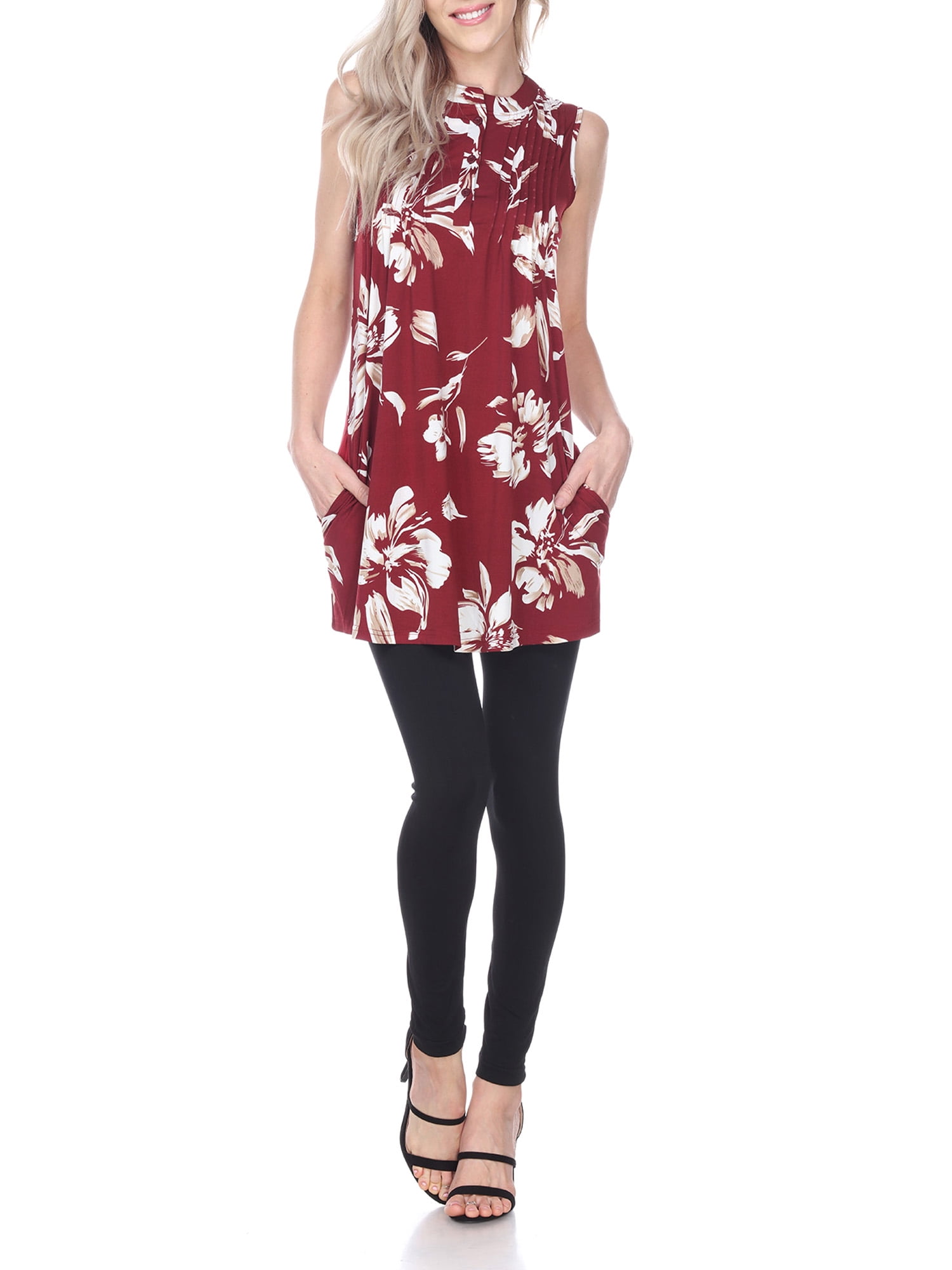 White Mark Women's Sleeveless Tunic Top - Walmart.com