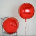BalsaCircle 2 Red 18" 4D Round Balls Orbs Mylar Foil Plain Balloons ...