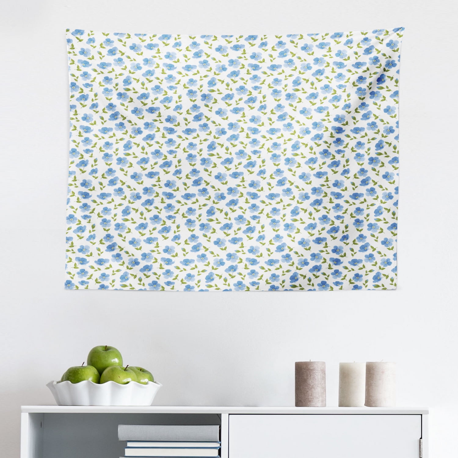 Flower Tapestry, Hydrangea Chrysanthemum Hortensia Pattern Countryside ...