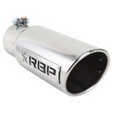 RBP RX-1 High Heat Textured Dual Badged Exhaust Tip Inlet 5in. / Outlet ...
