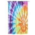 Boho Rainbow Sheer Curtains 84 Inch Long 1 Panel Abstract Gradient ...