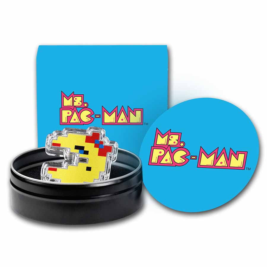 2022 Niue Colorized 1 oz Silver $2 Ms.PAC-MAN™ Shaped Coin - Walmart.com