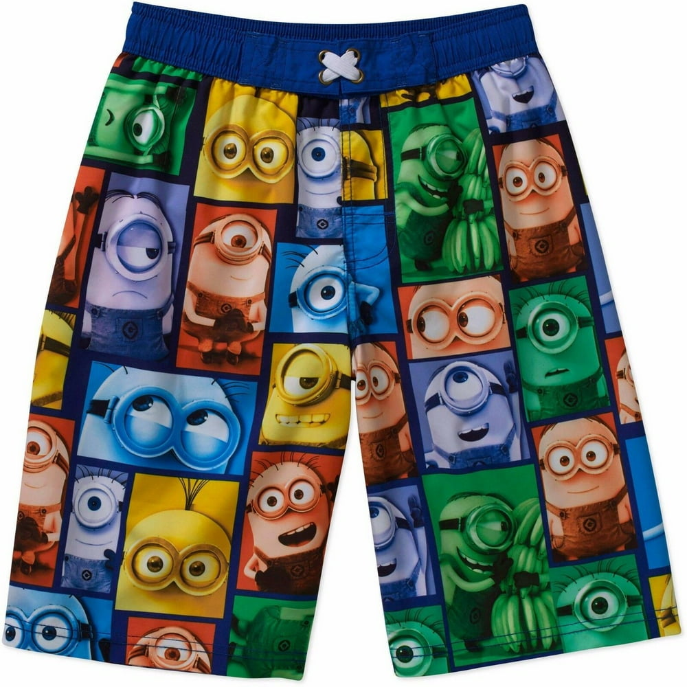 Despicable Me Minions Swim Trunks Shorts Boy Size 10/12 - Walmart.com ...
