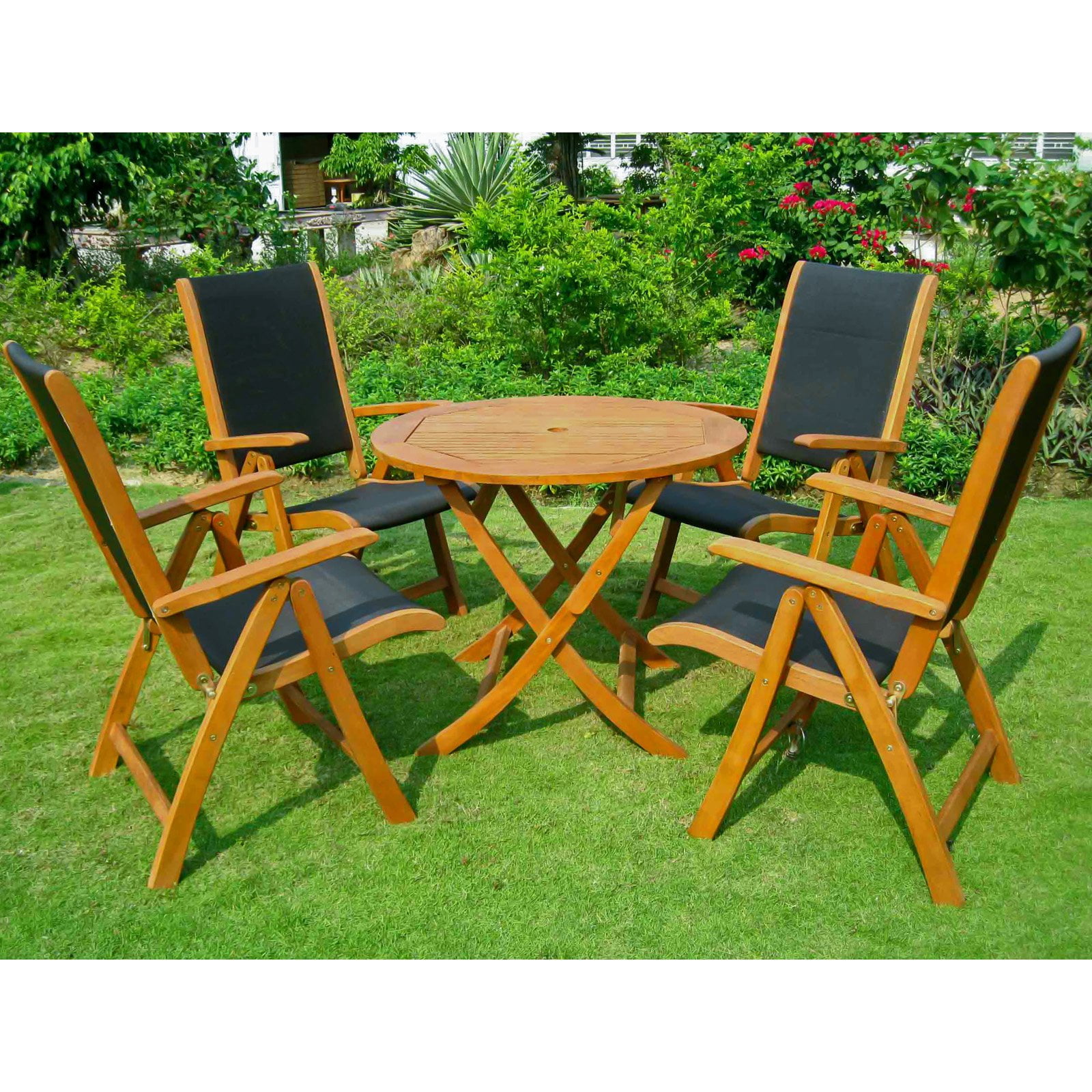 International Caravan Royal Tahiti Hamburg Balau Wood 5 Piece Sling ...