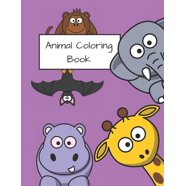 Safari Animals Coloring Book: A Coloring Book for Kids Featuring Cute ...