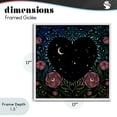 Stupell Industries Heart Night Sky Garden White Framed Giclee Art ...