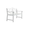 Outdoor Garden Patio Bench, Iron Metal Steel Frame Park Bench with ...