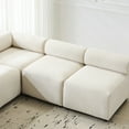 Evelyn 83 In. 5-Piece V Shaped Modular Sectional Sofa Couch For Living ...