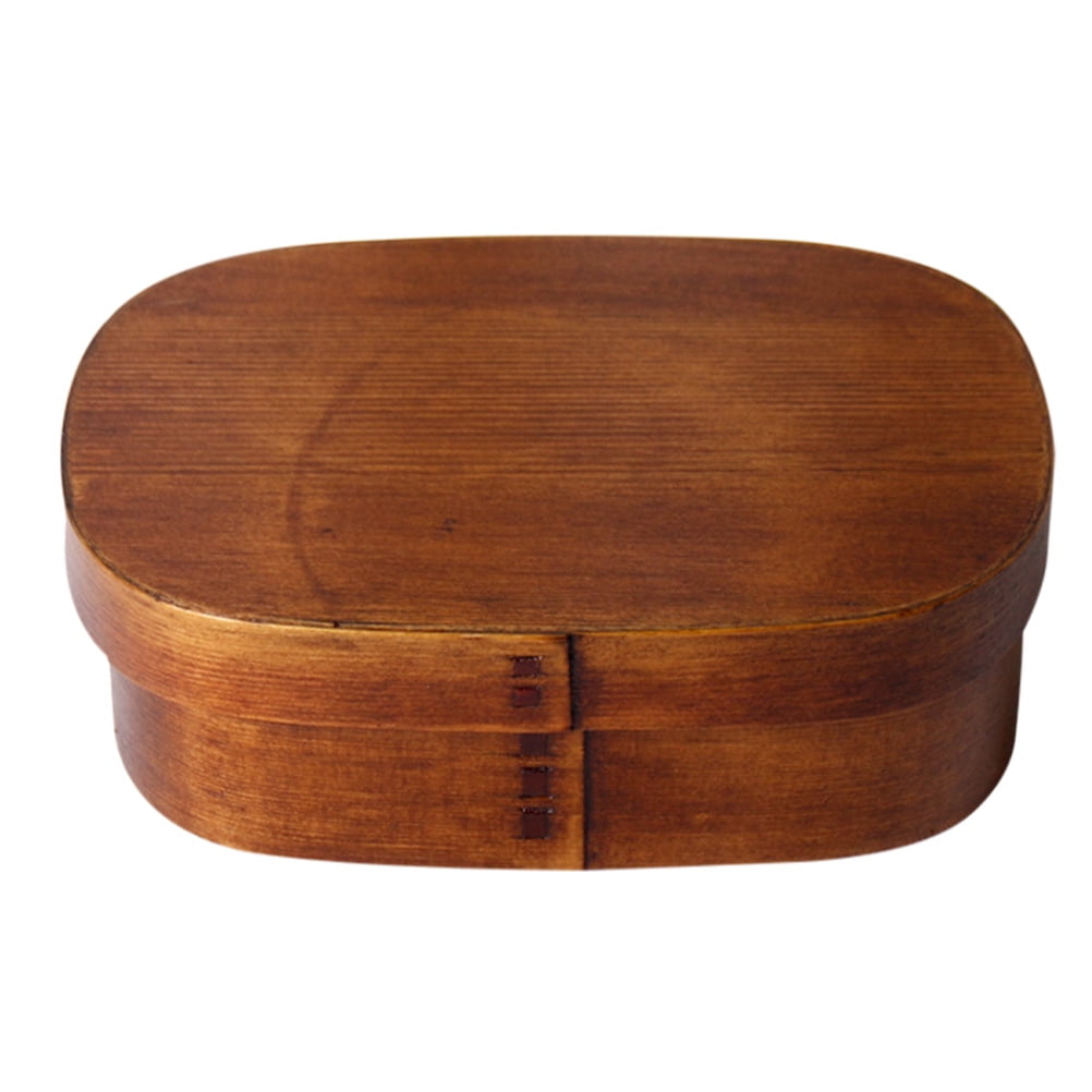 HOMEMAXS 1Pc Japanese Style Wood Single Layer Bento Box Portable ...