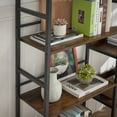 Industrial Large Bookshelf, Tall Display Rack with Adjustable Feet and ...