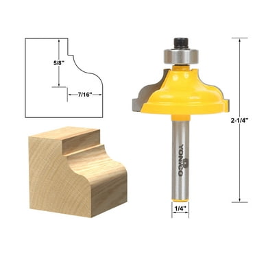 Yonico 3 Bit Edge Molding Router Bit Set - Ogee - 1/2" Shank - 13325 ...