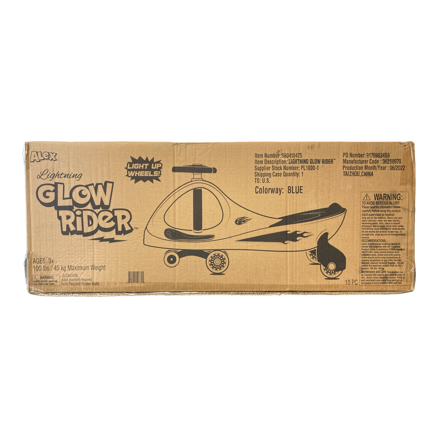 Alex Lightning Glow Rider Motion-Powered Ride-On Car with Light Up ...