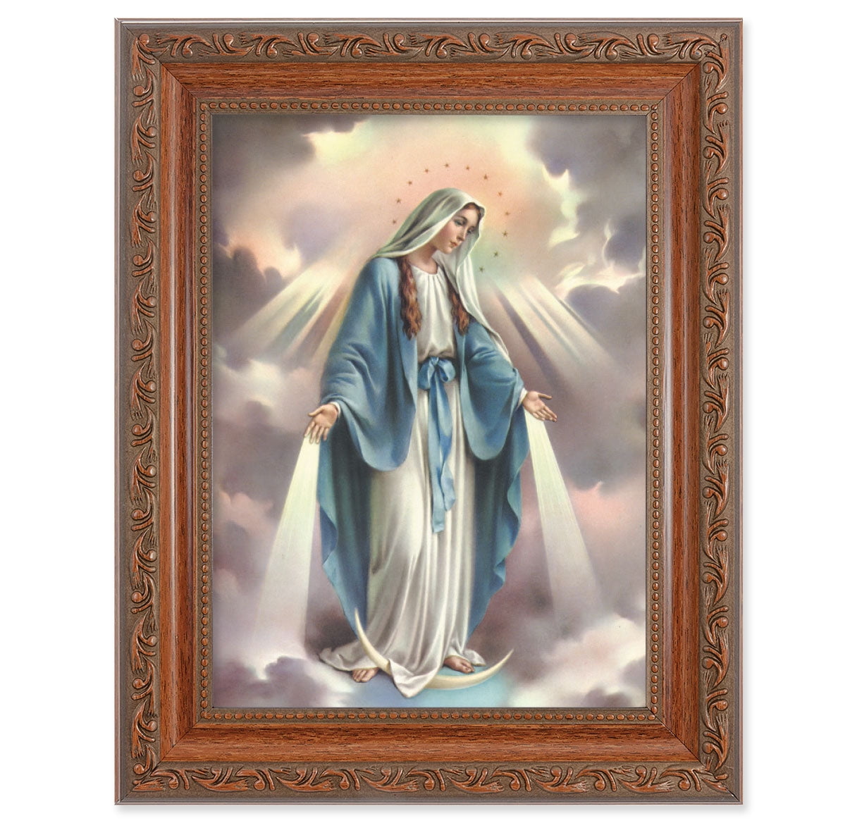 Our Lady of Grace Picture Framed Wall Art Decor Medium, Antiqued Dark ...