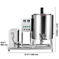 KFFKFF 150L Commercial Milk Pasteurization Machine Automatic Pasteurizer Ice Cream Juice Beer ...