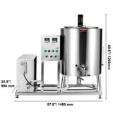 KFFKFF 150L Commercial Milk Pasteurization Machine Automatic Pasteurizer Ice Cream Juice Beer ...