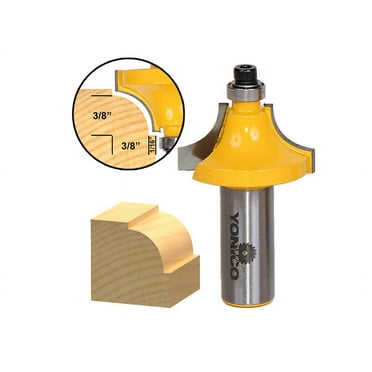 Yonico Round Over Edging Router Bit - 3/8" Radius - 1/2" Shank 13164 ...
