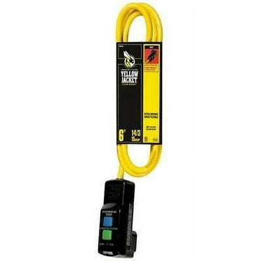 Coleman Cable Yellow Jacket In-Line Gfci With 2 Ft. 12/3 Sjtw Cord And ...