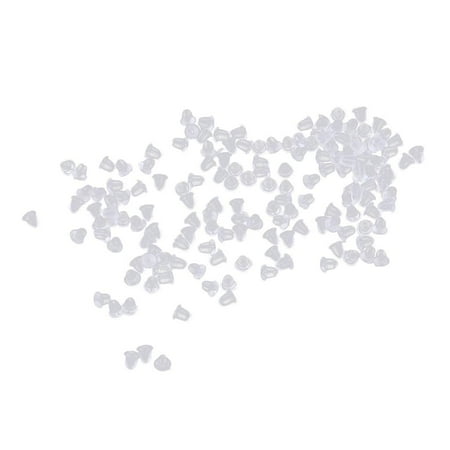 150/100 Pcs Ear Stopper Silicone Clear Rubber Ear Stopper Ear Stud - S ...