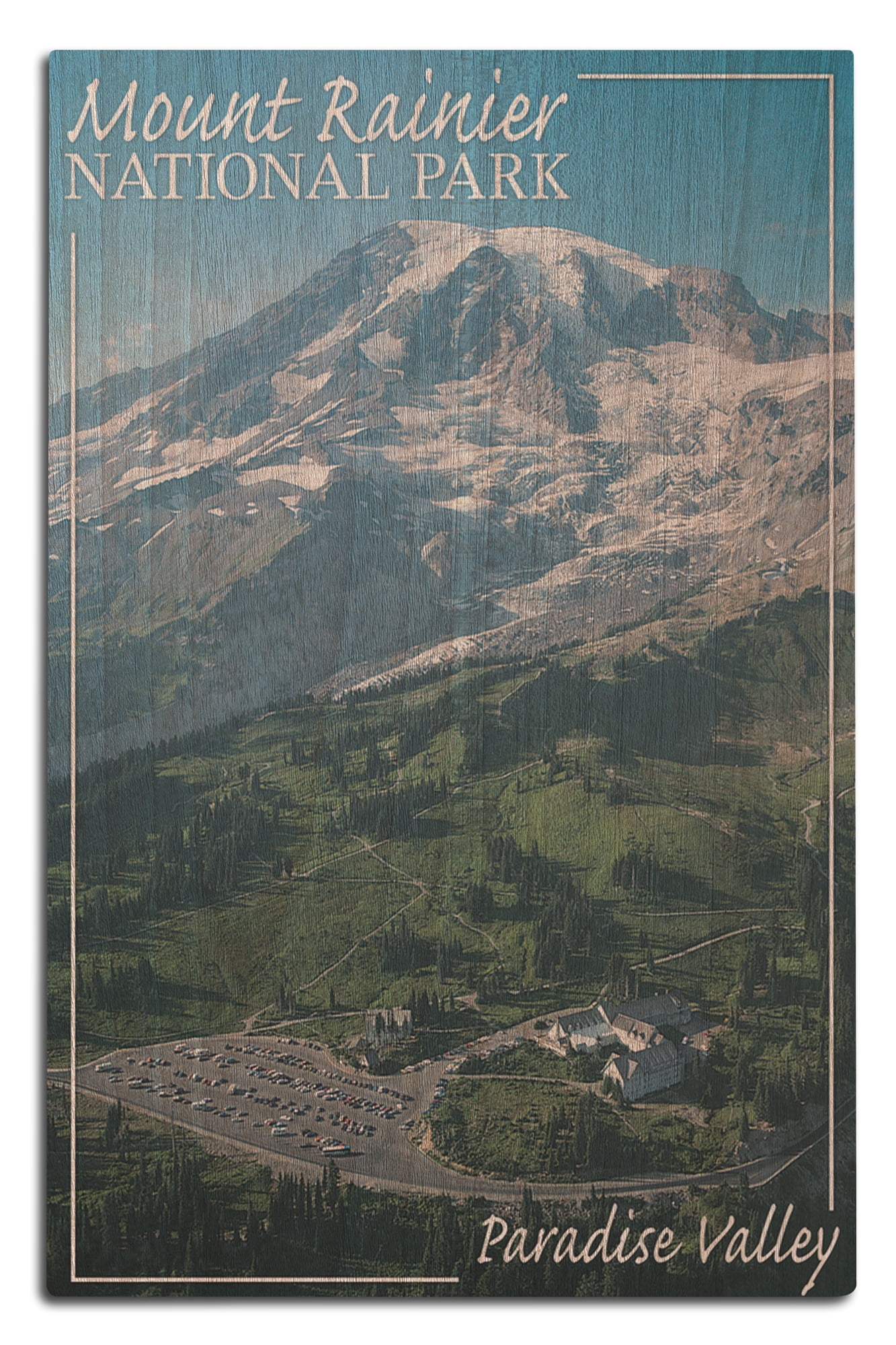 Mount Rainier National Park, Paradise Valley Birch Wood Wall Sign ...