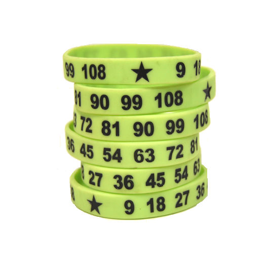 Silicone Number Wristbands for Classroom Math Activities in Lime, 6 ...