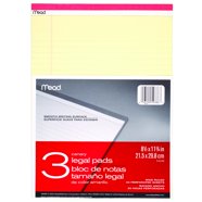 "Mead 6""x9"" Ruled Writing Tablet, Plain Wide-lined Notepad, 100 ...