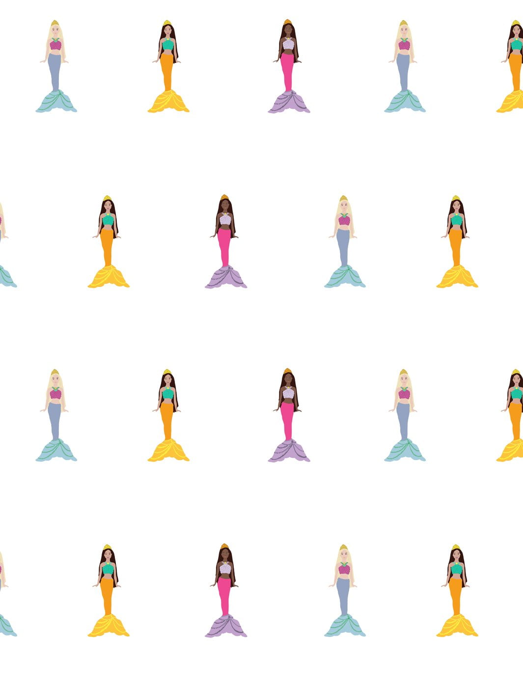 Barbie Mermaids Removable Vinyl Wallpaper, White - Walmart.com