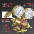 Argon CO2 Regulator with 8.2FT Hose 0-4000 PSI Gauges Gas Welding ...