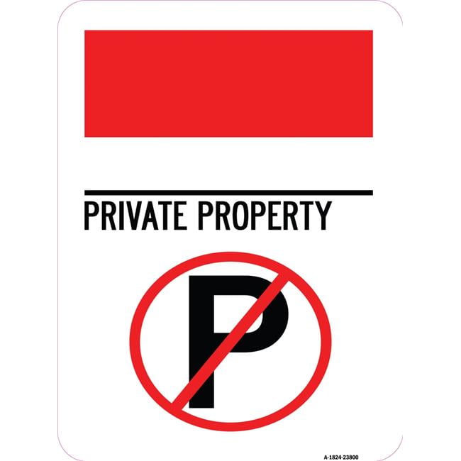 SignMission A-1824-23800 18 x 24 in. Aluminum Sign - No Parking ...