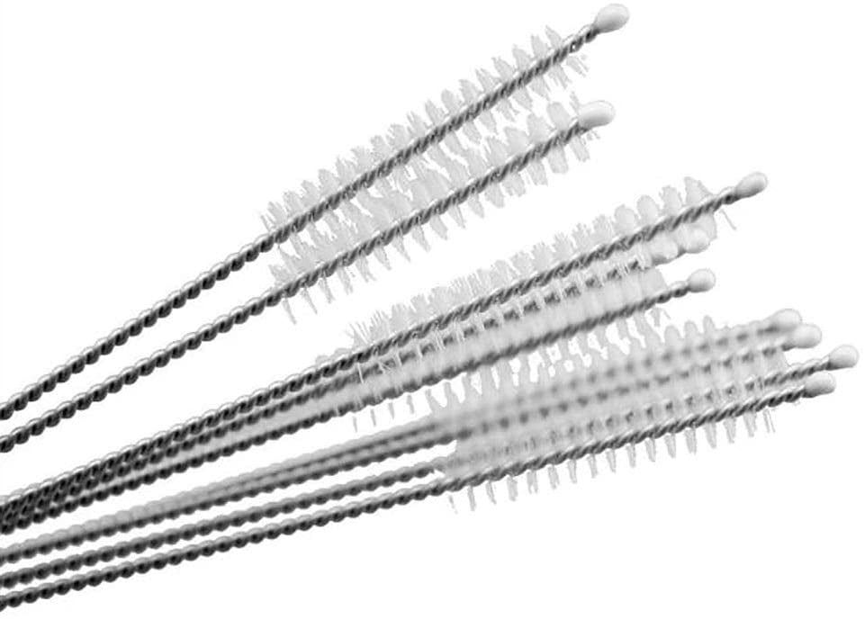 Nylon Drinking Straw Cleaning Brushes, Metal Straw Cleaner Brush 10 Pcs ...