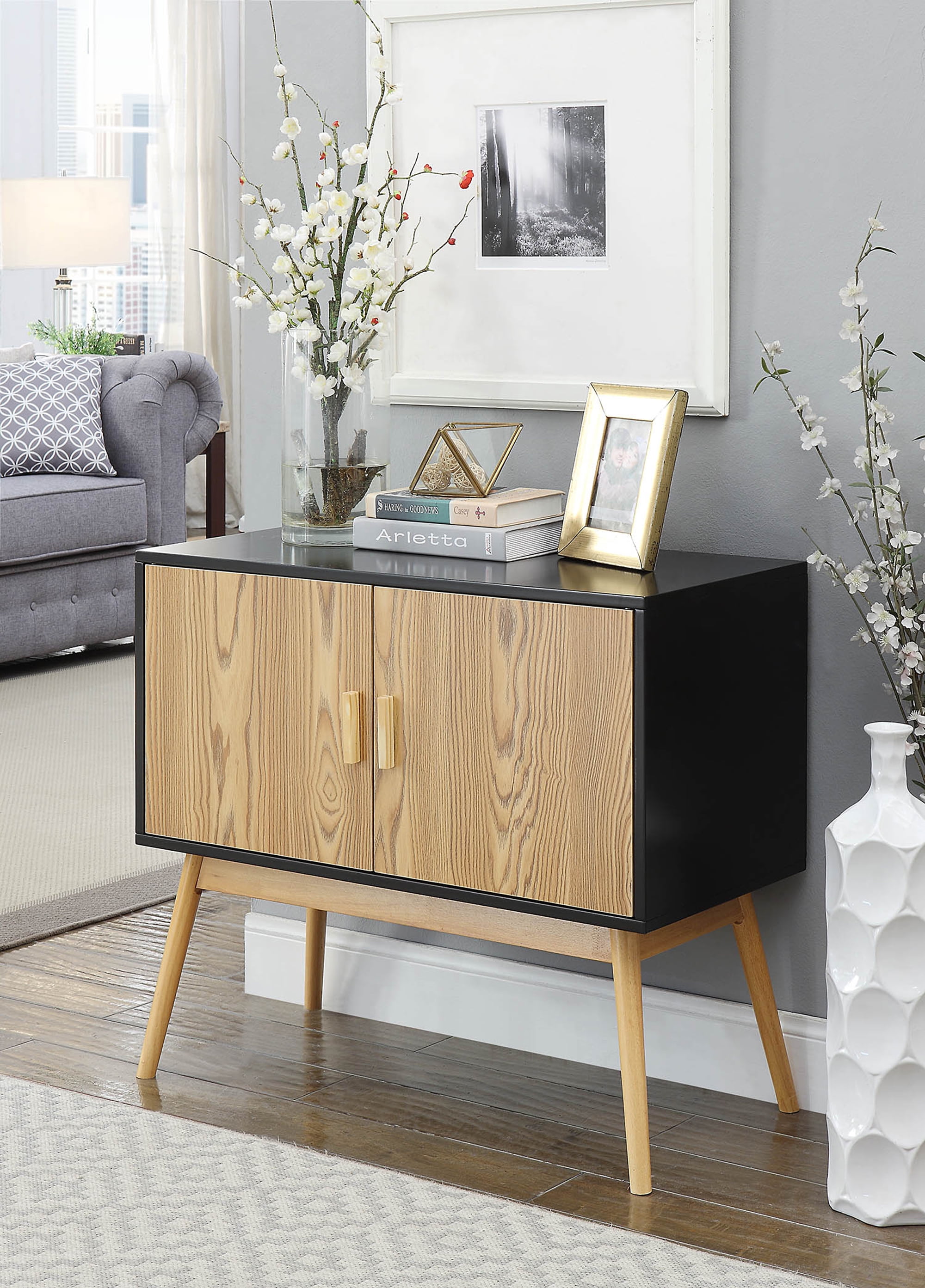 Oslo Storage Console, Gray - Walmart.com