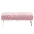 Duhome Elegant Lifestyle Velvet Furry Accent Living Room Bench, Ottoman ...