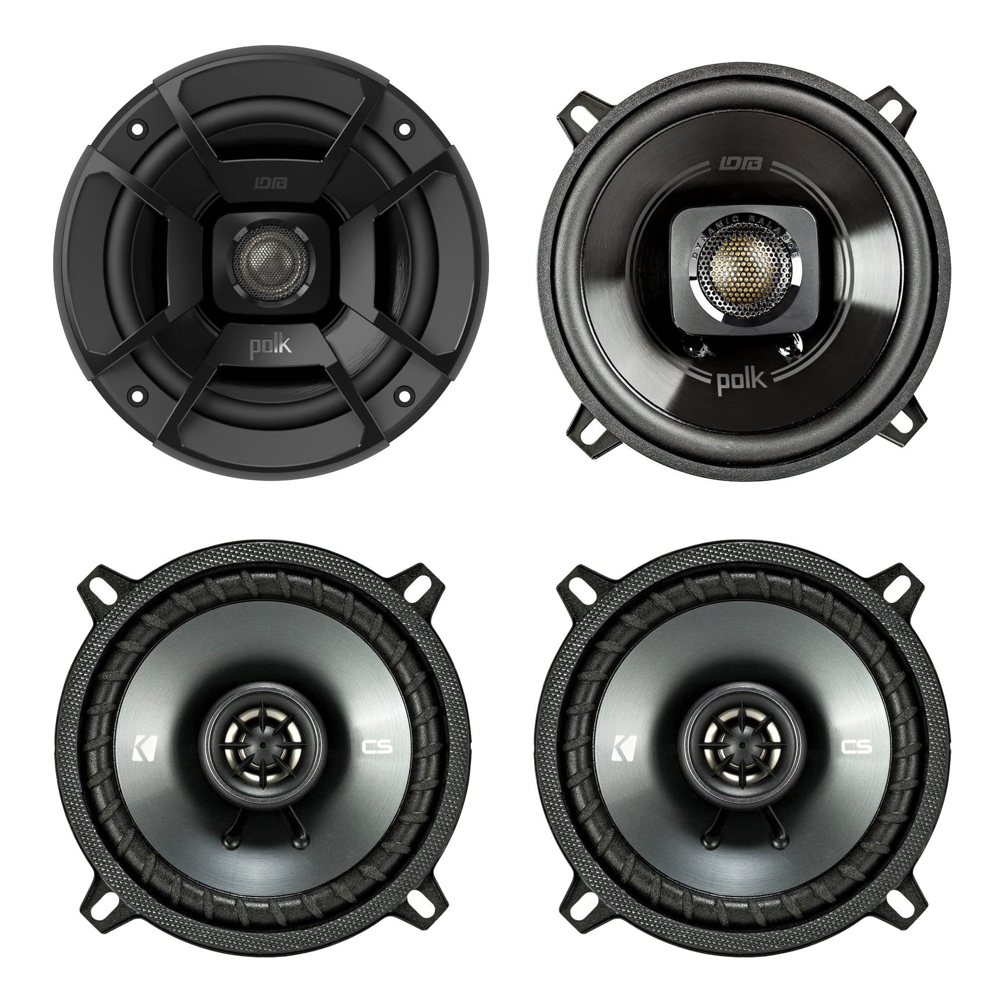 Polk Audio 5.25" 300W Car/Marine ATV Speakers, Pair + 5.25" 225W ...