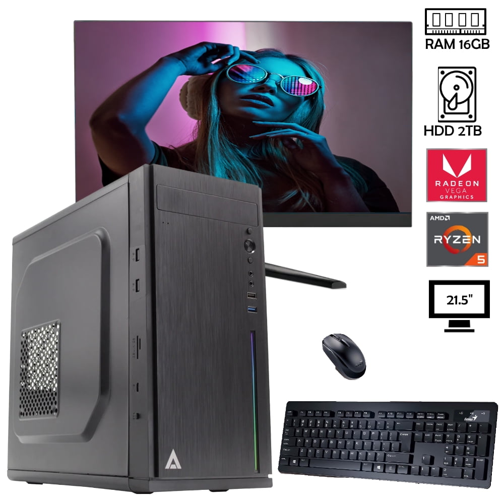 PC gamer Ryzen 5 5600G AMD HDD 2TB RAM de 16GB monitor 21.5" | Bodega ...