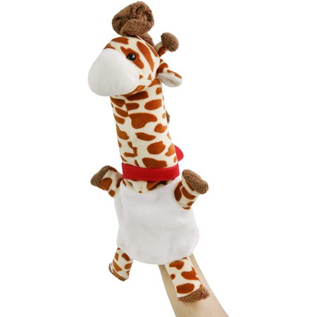 Wild Animal Hand Puppet Lovely Furry Giraffe Hand Puppet Interactive ...