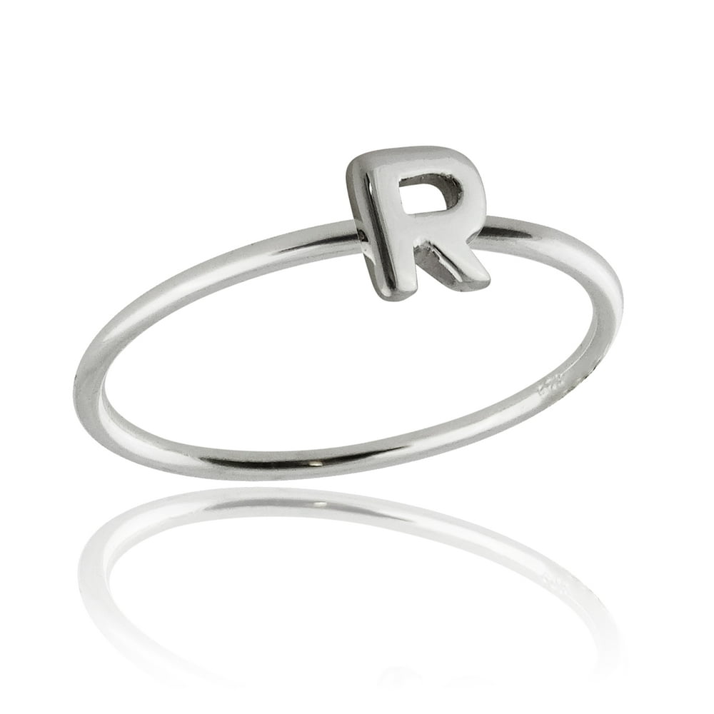 Fashionjunkie4Life - Initial Ring - 925 Sterling Silver - Stacking ...